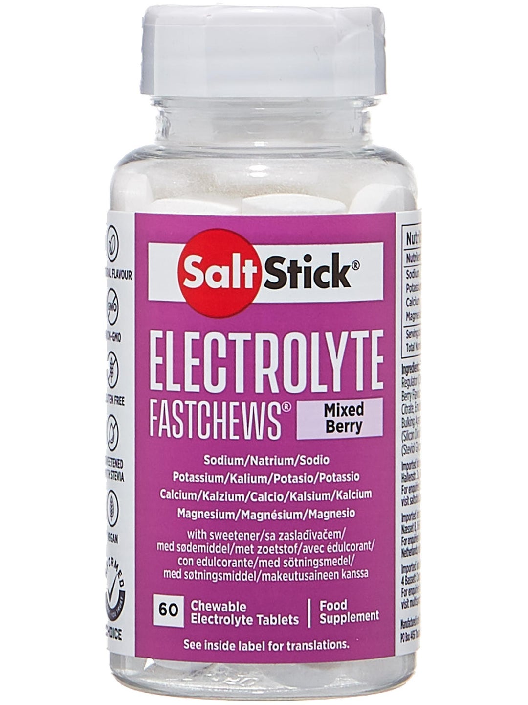 SaltStick FastChews 60ct Tablet - Running Warehouse Europe