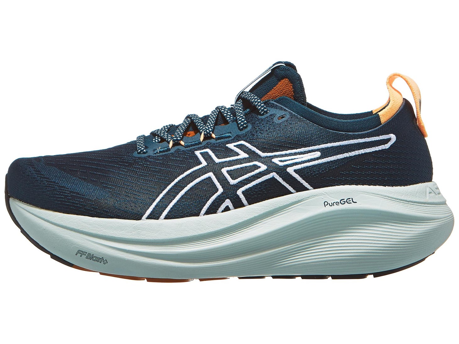 ASICS Gel Nimbus 27 TR Men Shoe Nature Bathing/Teal - Running Warehouse ...