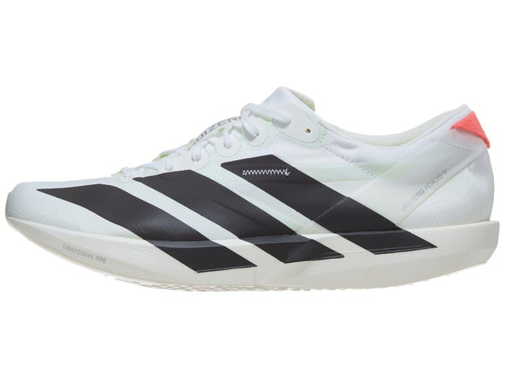 adidas Adizero Adios 9 Men's Shoes White/Black - Running Warehouse Europe