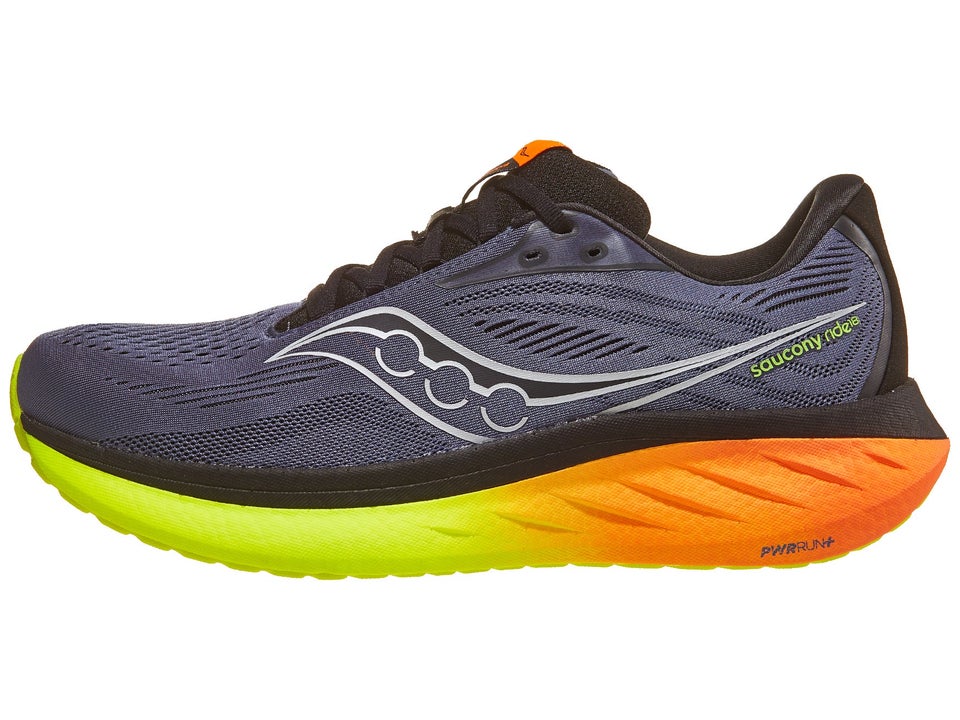 Saucony Ride 18 Men's Shoes Shadow/Vizi - Running Warehouse Europe